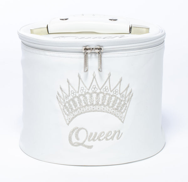 LEATHERETTE Crown Case - WHITE with Silver Embroidery SALE $75 – Holly ...