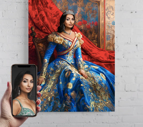 Blue Queen Portrait – Holly Hardwick Crowns