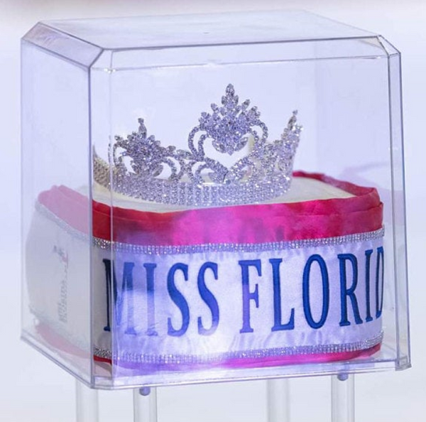 Personalized Display Case for Crown and Sash - 10"x10"x10" – Holly ...