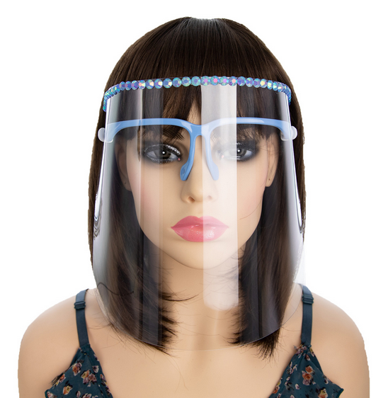 Protective Face Shield - BLUE – Holly Hardwick Crowns