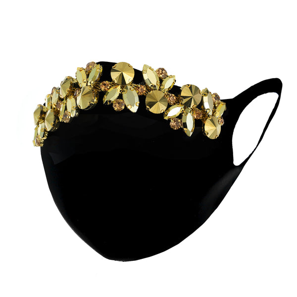 The Glitzy Golden Crystal Mask – Holly Hardwick Crowns