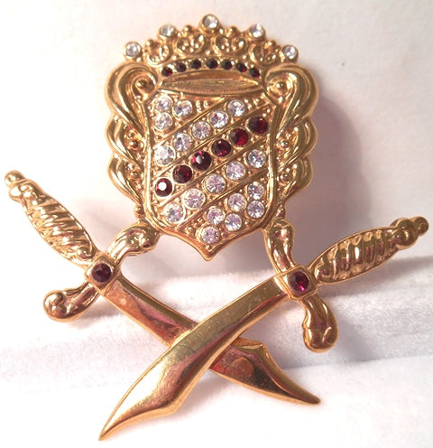 Royal Crossed Swords Pin - 4 Colors! – Holly Hardwick Crowns